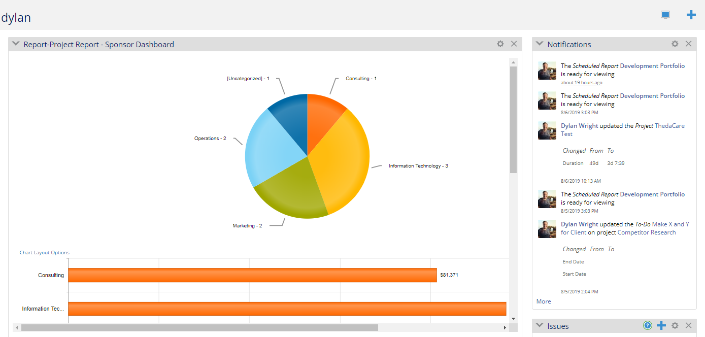 Dashboard - Charts, Graphs and Reports – Project Insight Help Center
