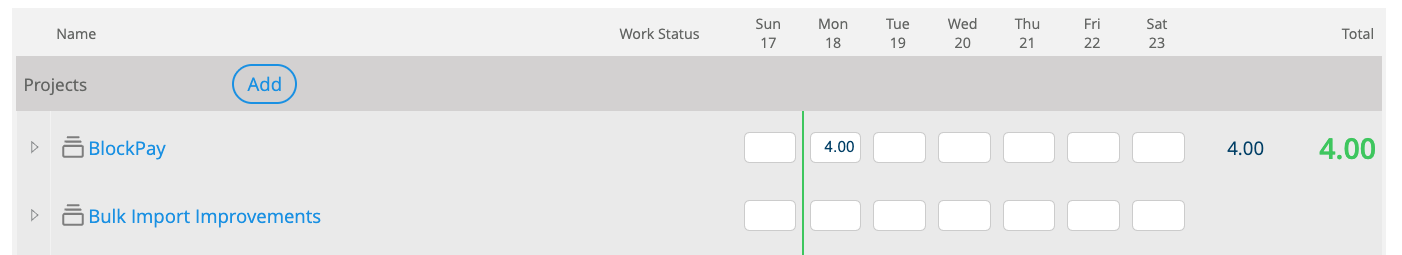 Time Entry Grid – Project Insight Help Center
