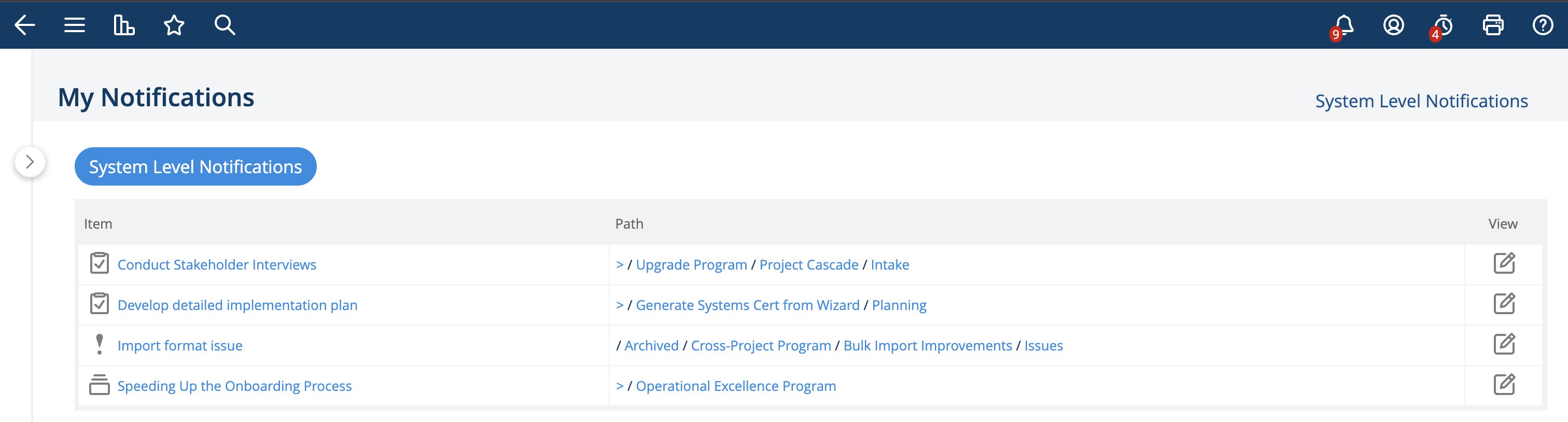 Setting your own Notifications – Project Insight Help Center