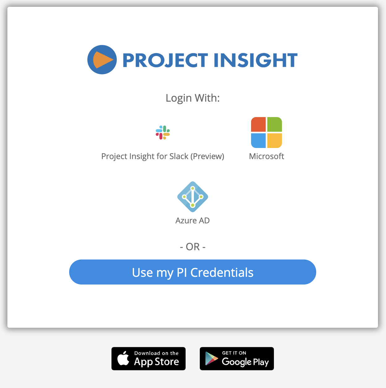 Help! I can't login – Project Insight Help Center
